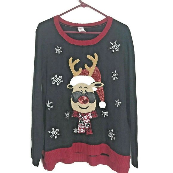 Holiday Time | Sweaters | Holiday Time Christmas Sweater Rudolph ...